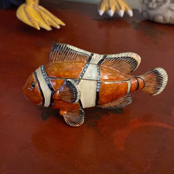 Accents | Vintage Metal Clown Fish Trinket Box 5 | Poshmark